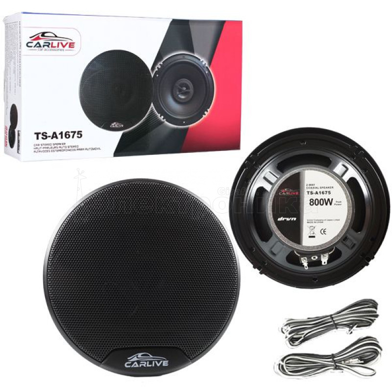 Автомобильная акустика Carlive TS-A1675 (6")(Pioneeir ok) Колонки для Авто (2 Коаксиальных ...